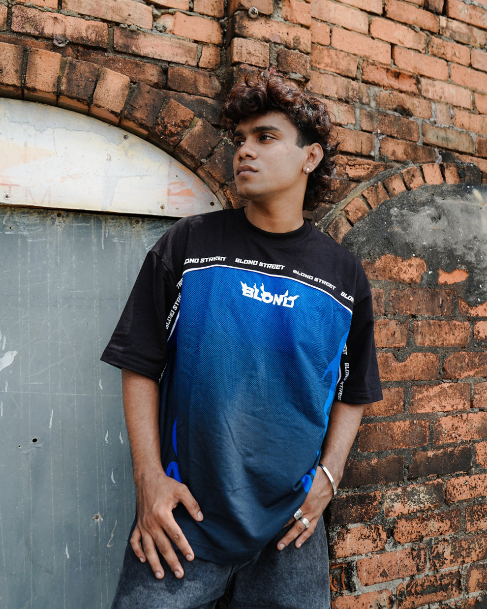 BLUE BLOND STREET T-SHIRT – OFFDRIP